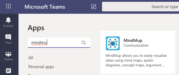Collaborate on mind maps within Microsoft Teams